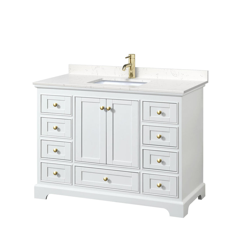 Deborah Bathroom Vanity with Countertop 48 inch Single Sink Single hol ...