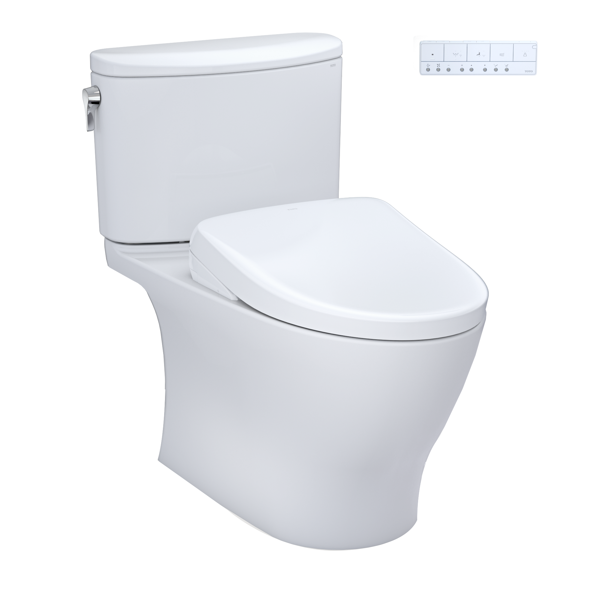 WASHLET+ Nexus Two-Piece Elongated 1.28 GPF Toilet with Auto Flush S7A ...